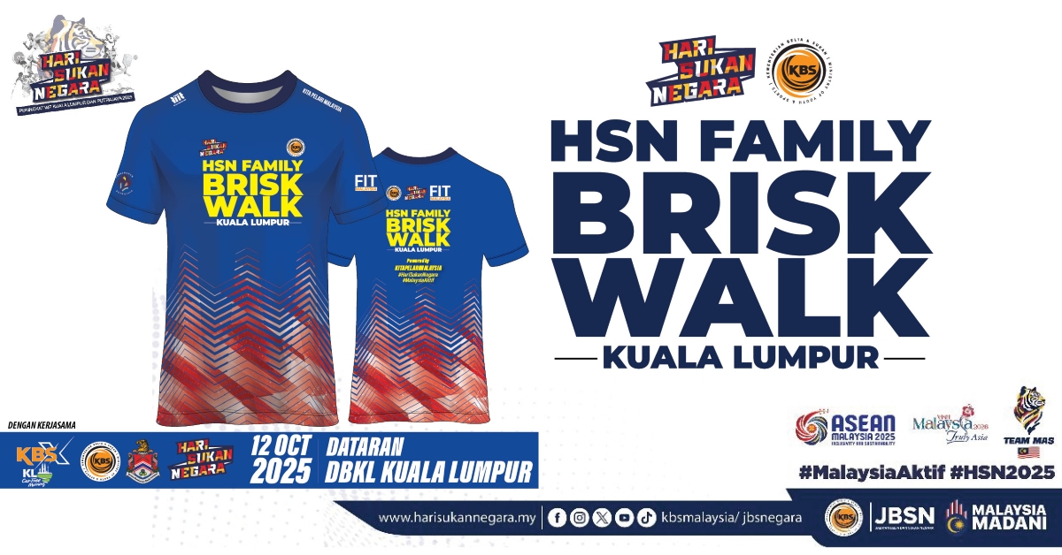 HSN BRISKWALK KUALA LUMPUR 2025 event banner - Dataran DBKL, Kuala ...