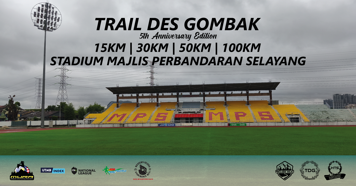 Trail Des Gombak 2026 event banner - Stadium Majlis Perbandaran ...
