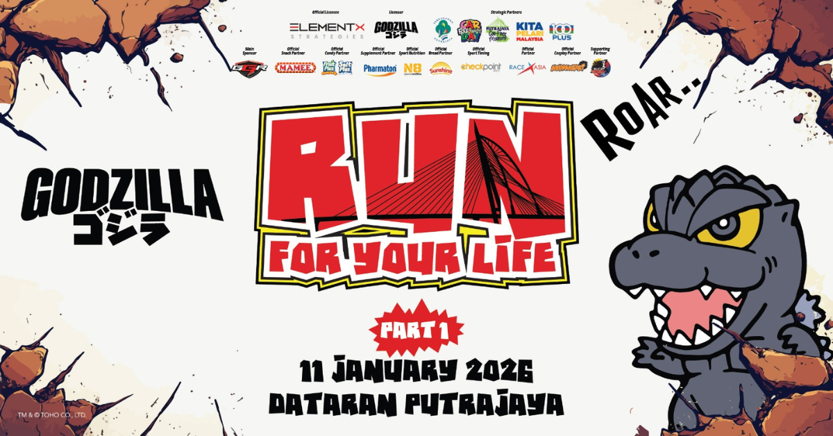 Godzilla Run 2026 event banner - Dataran Putrajaya, Putrajaya, Malaysia