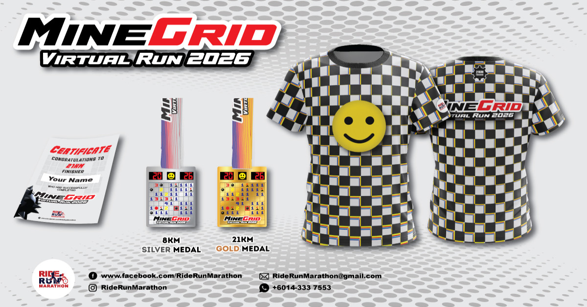 MineGrid 2026 Virtual Run event banner - Anytime, Anywhere. Virtual ...